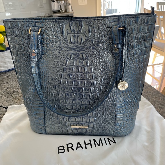 Brahmin | Bags | Brahmin Blue Shoulder Bag | Poshmark